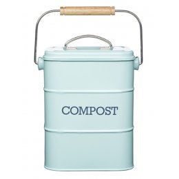 Living Nostalgia Vintage Blue Compost Bin | Really Good Culture